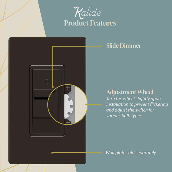 TOPGREENER Kalide Single Pole Slide Dimmer | Wayfair TOPGREENER Kalide Single Pole Slide Dimmer | Wayfair